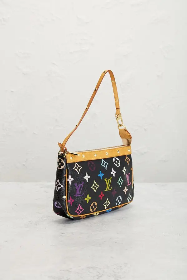 LOUIS VUITTON Monogram Pochette Accessoires Shoulder Bag In Black