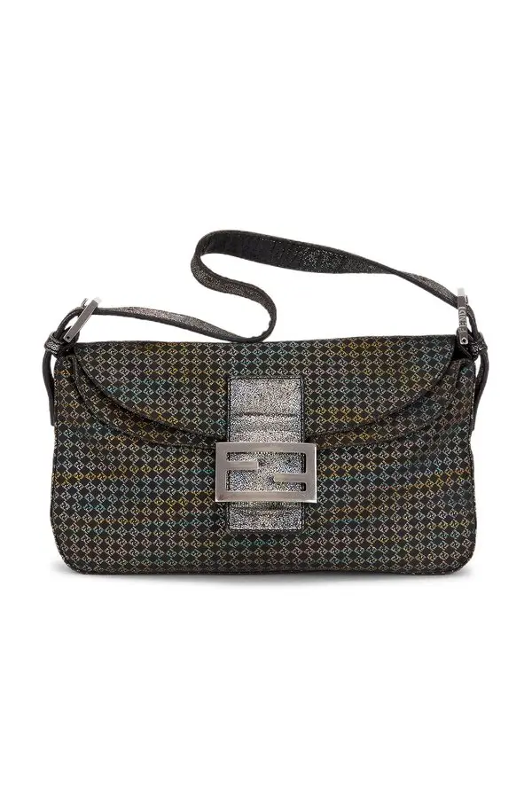 Fendi Micro Zucchino Baguette Shoulder Bag