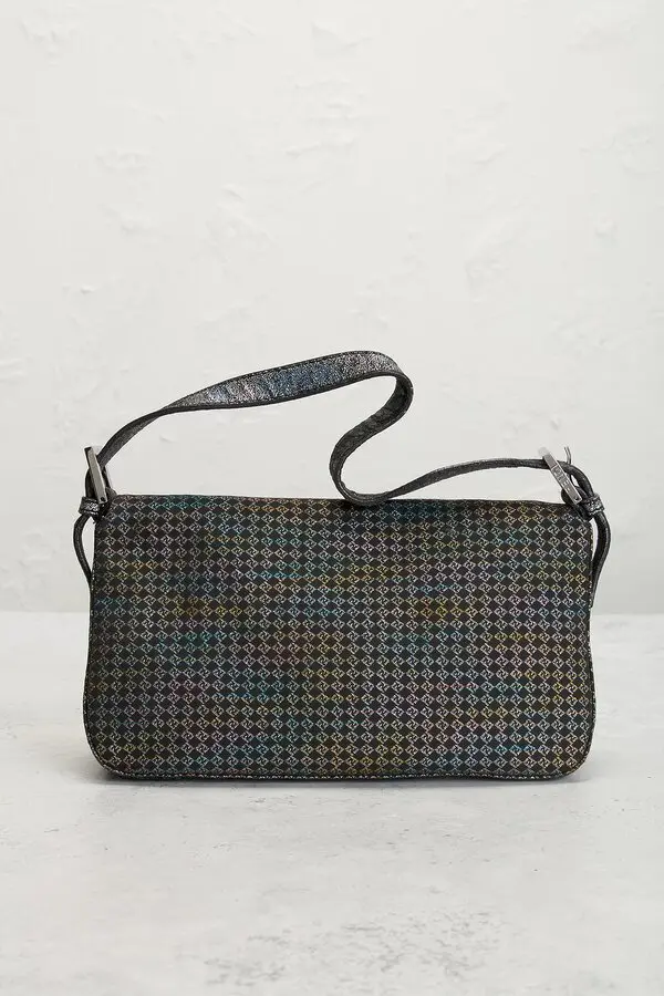 Fendi Micro Zucchino Baguette Shoulder Bag