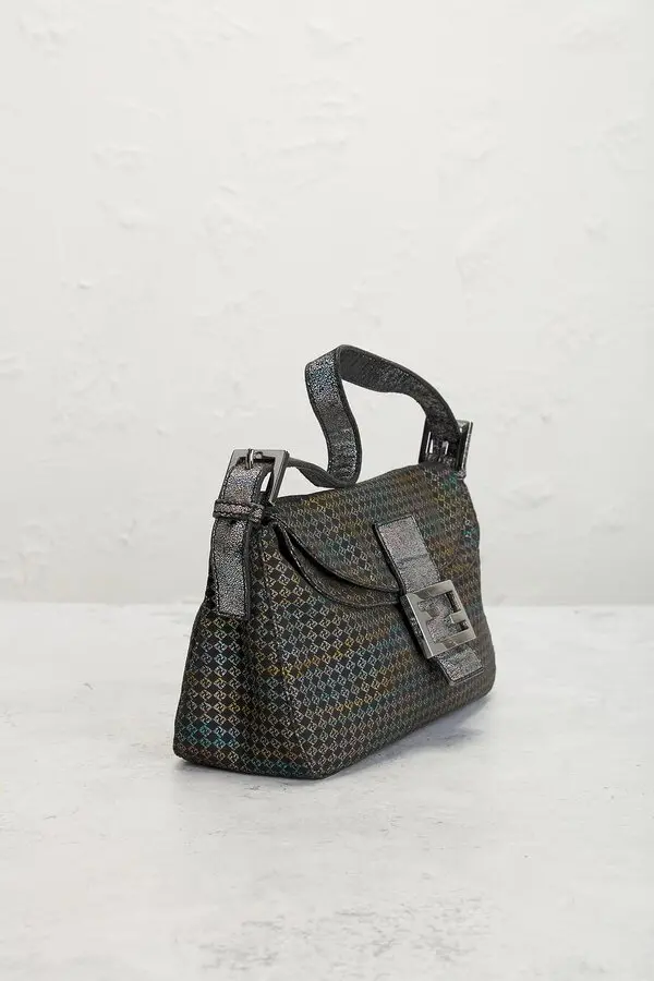 Fendi Micro Zucchino Baguette Shoulder Bag