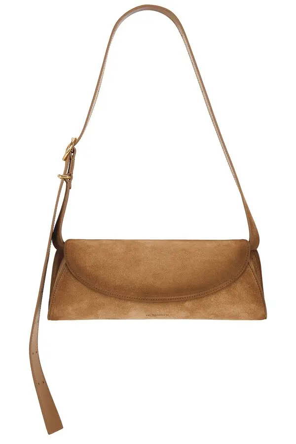 JIL SANDER Small Cannolo Bag In Tan - Walnut