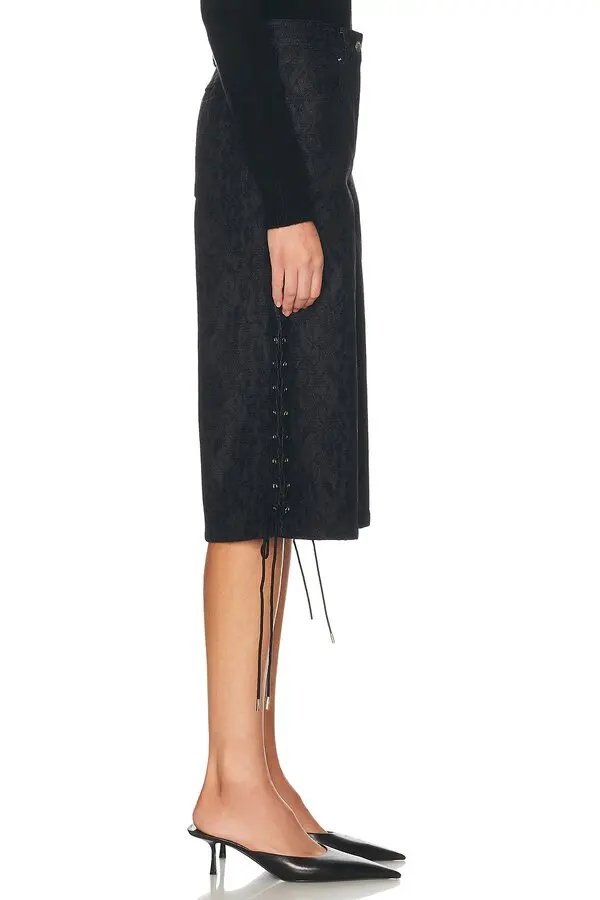 FLEUR DU MAL Lace Denim Culotte