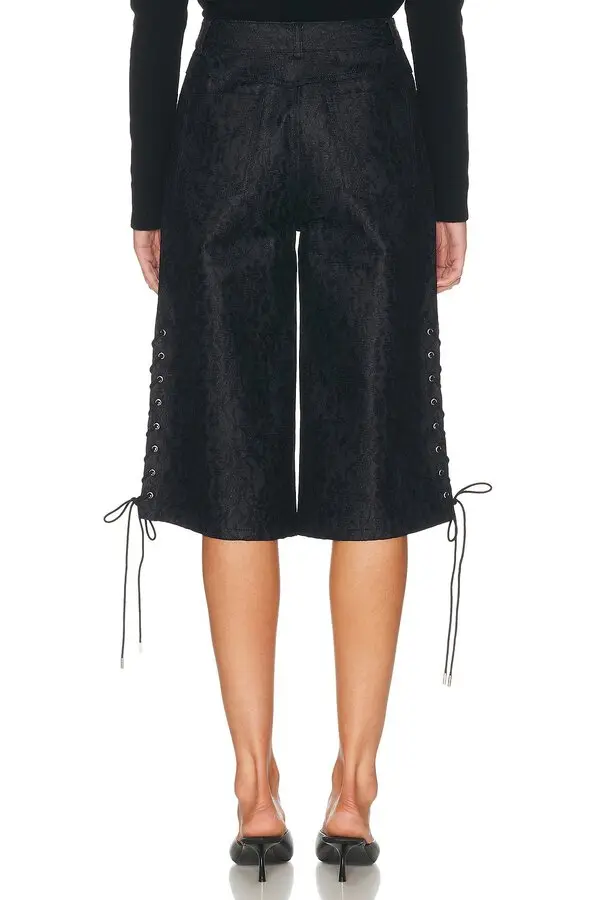 FLEUR DU MAL Lace Denim Culotte