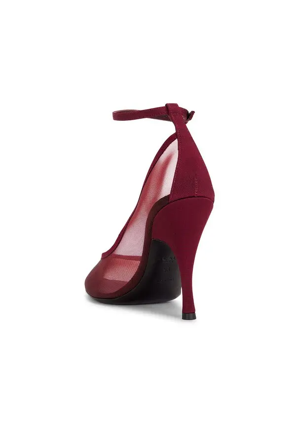 Alaïa Sheer Pump In Burgundy - Bordeaux