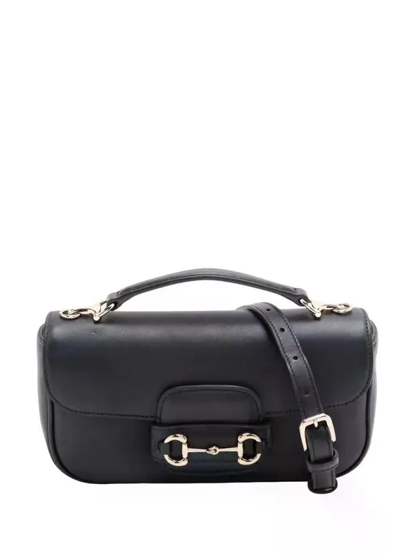 Gucci 2016-2026 Calfskin Horsebit 1955 Top Handle Bag Satchel - Black