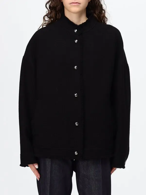 Max Mara Single-breasted Short Coat In Pure Virgin Wool With High Neck