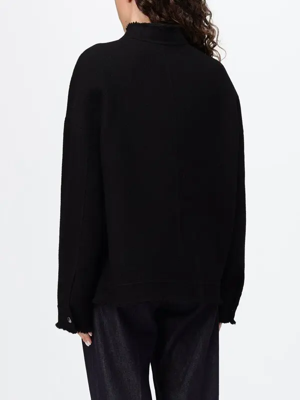 Max Mara Single-breasted Short Coat In Pure Virgin Wool With High Neck