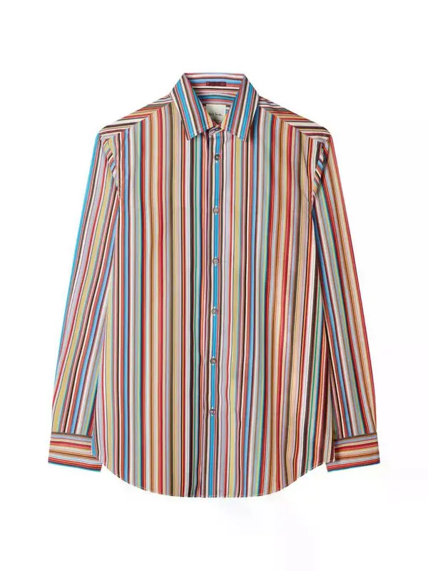 Paul Smith Regular-fit 'signature Stripe' Poplin Shirt