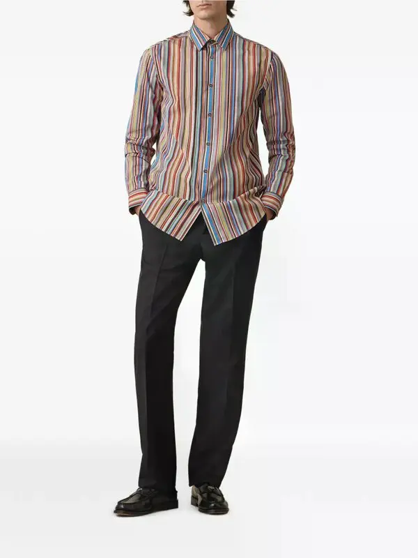 Paul Smith Regular-fit 'signature Stripe' Poplin Shirt