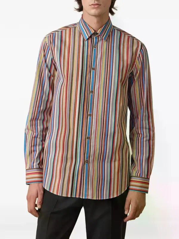 Paul Smith Regular-fit 'signature Stripe' Poplin Shirt