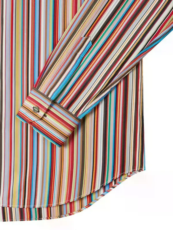 Paul Smith Regular-fit 'signature Stripe' Poplin Shirt