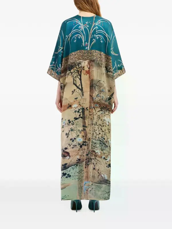 PIERRE-LOUIS MASCIA Landscape-print Silk Maxi Dress