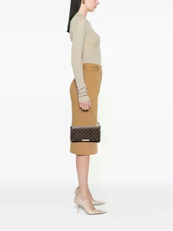 LOUIS VUITTON 2015 Damier Ebene Favorite Mm Satchel