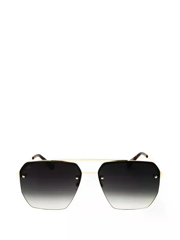 PRIVE REVAUX Off Guard/s Rectangle-frame Sunglasses - Gold