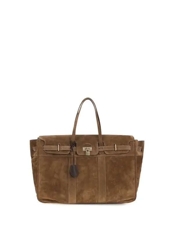 Brunello Cucinelli Explorer Suede Travel Bag - Brown