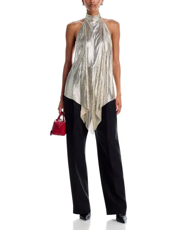 Stella McCartney Chainmail Open Back Halter Top