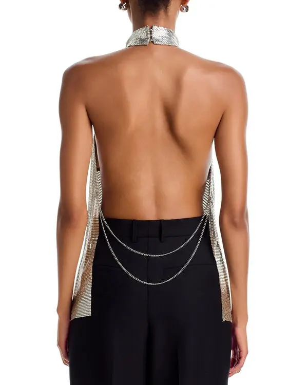 Stella McCartney Chainmail Open Back Halter Top