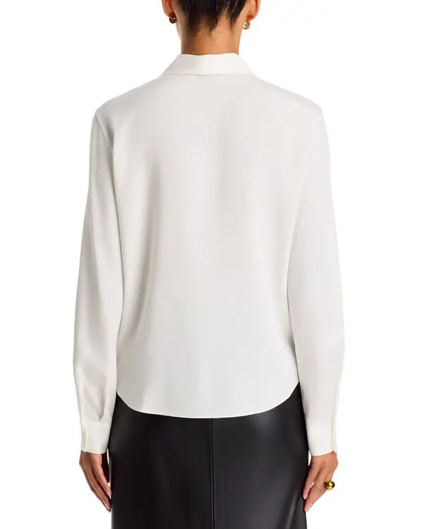 Lafayette 148 New York Tie Neck Blouse