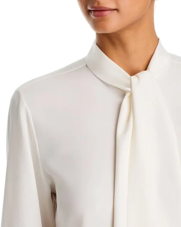 Lafayette 148 New York Tie Neck Blouse