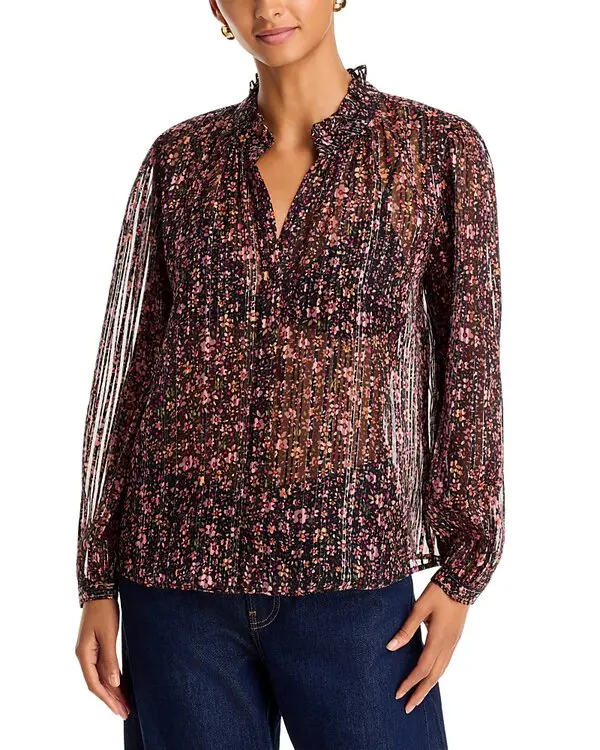Velvet By Graham & Spencer Cynthia07 Floral Print Blouse