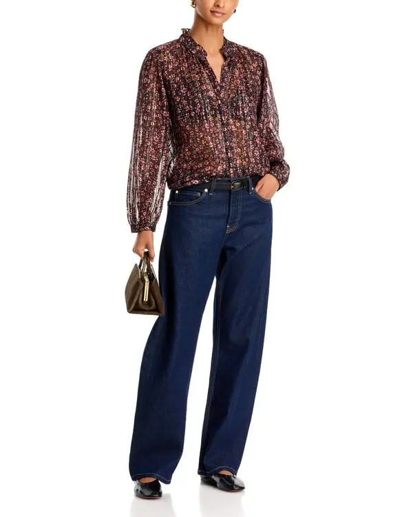 Velvet By Graham & Spencer Cynthia07 Floral Print Blouse