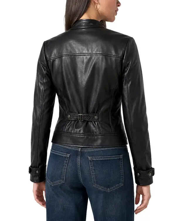 LIVERPOOL Zip Front Faux Leather Moto Jacket