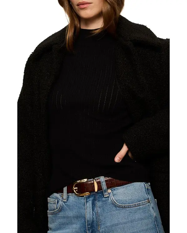 Sanctuary Upside Spread Collar Faux Fur Cozy Jacket