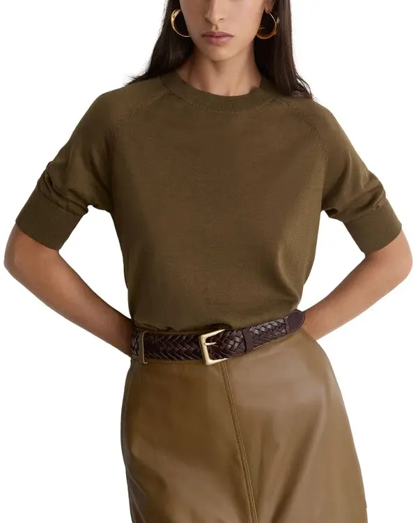 REISS Penelope Woven Leather Belt