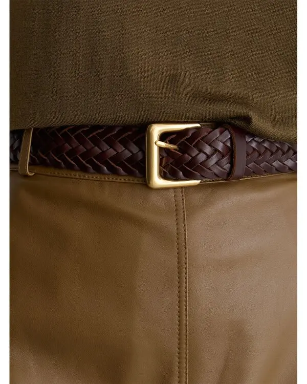 REISS Penelope Woven Leather Belt