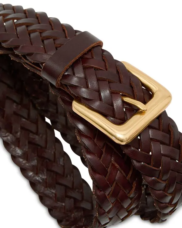 REISS Penelope Woven Leather Belt