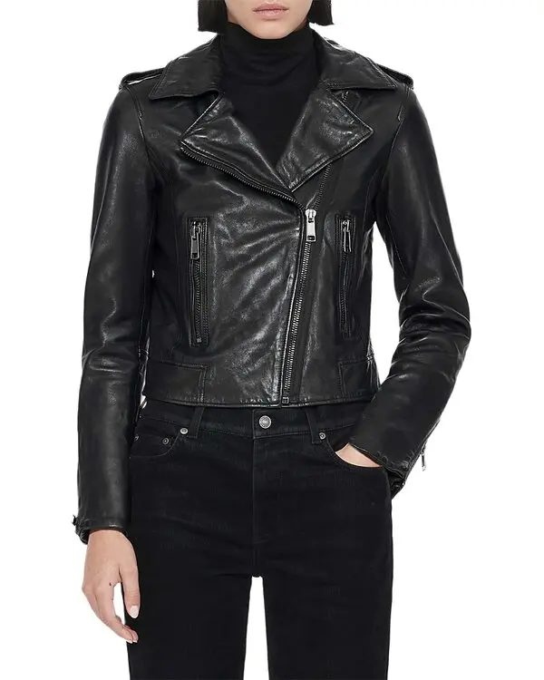 ALLSAINTS Dalby Leather Moto Jacket - Black