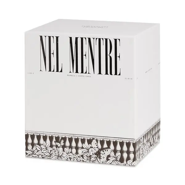 FORNASETTI Nel Mentre Giardino Segreto Candle, Farfalle E Balaustra Decor 35 Oz