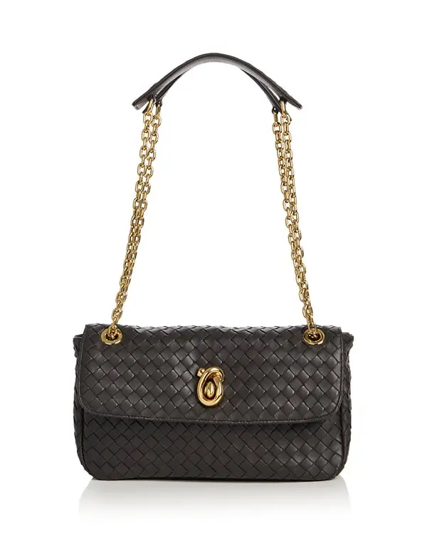 Bottega Veneta Madison Intrecciato Leather Shoulder Bag - Tea/moro