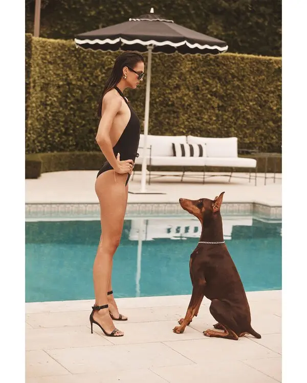 L'Agence Sidney Solid Convertible One Piece Swimsuit