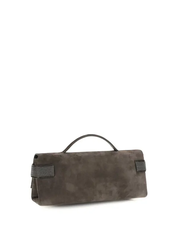 Brunello Cucinelli Essence Suede Top-handle Bag