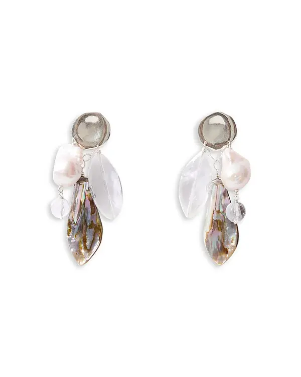 Chan Luu Shore Freshwater Pearl & Charm Drop Earrings, 2.25l
