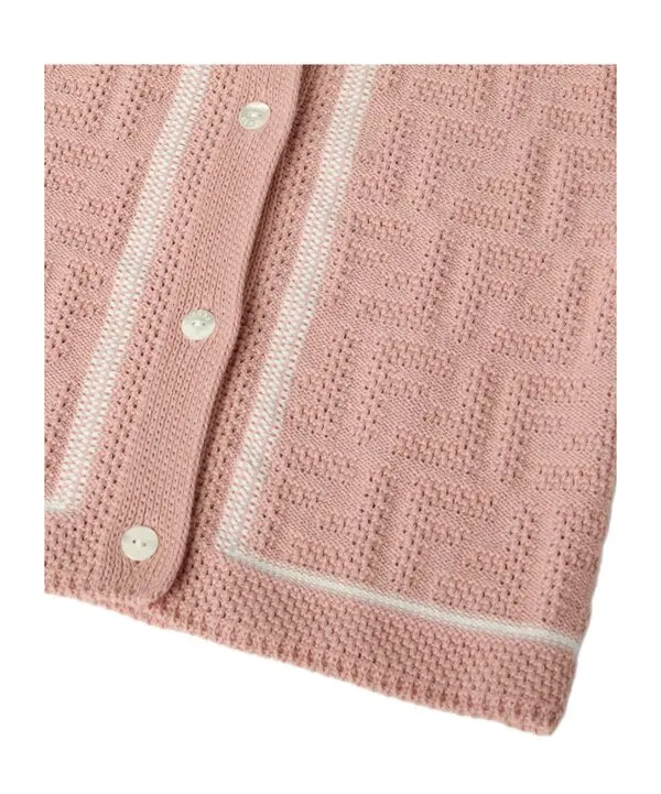Fendi Ff-logo Pointelle-knit Cardigan