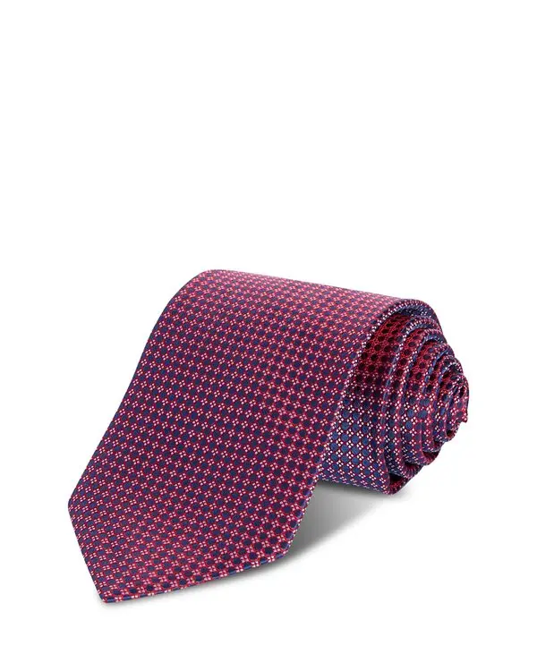 Bloomingdale'S Silk Classic Weave Tie Exclusive - Red