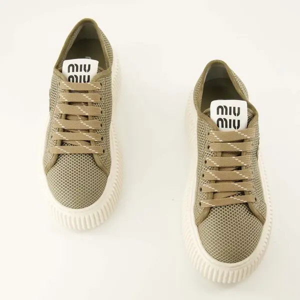 Miu Miu Mesh Platform Sneakers