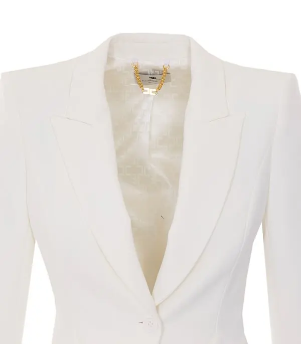 Elisabetta Franchi Single-breasted V-neck Blazer