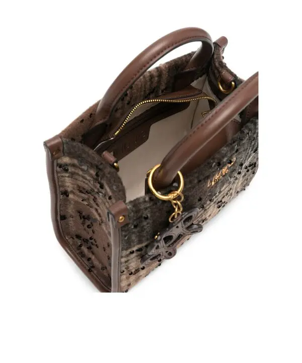 Liu Jo Sequin Embellished Logo Lettering Top Handle Bag