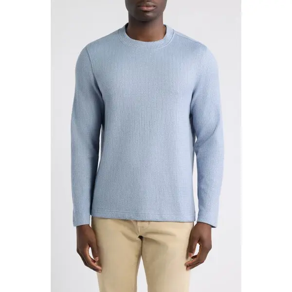 Johnston & Murphy Weaver Crew Sweater - Blue