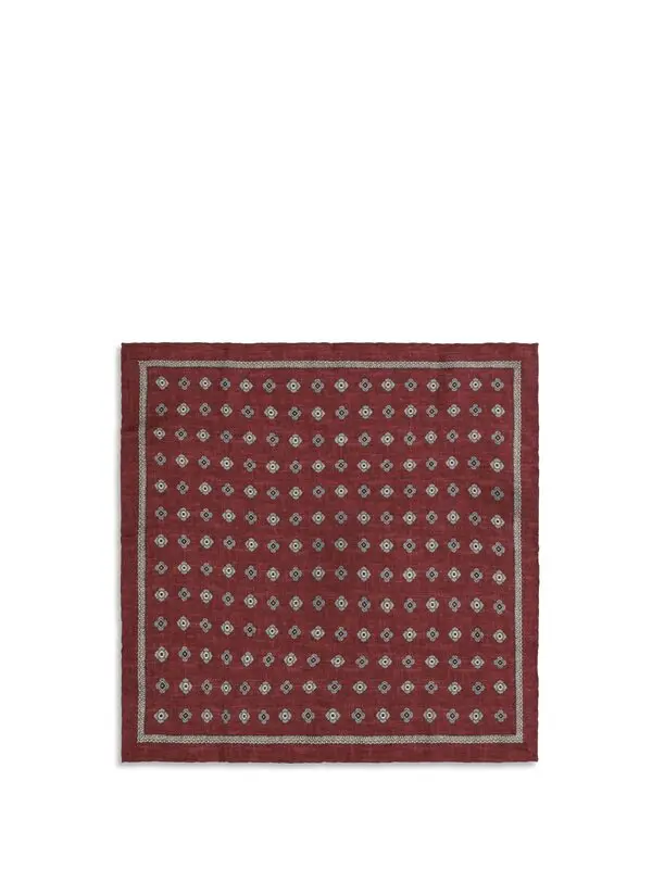 Brunello Cucinelli Jacquard Silk Pocket Square - Multicolor