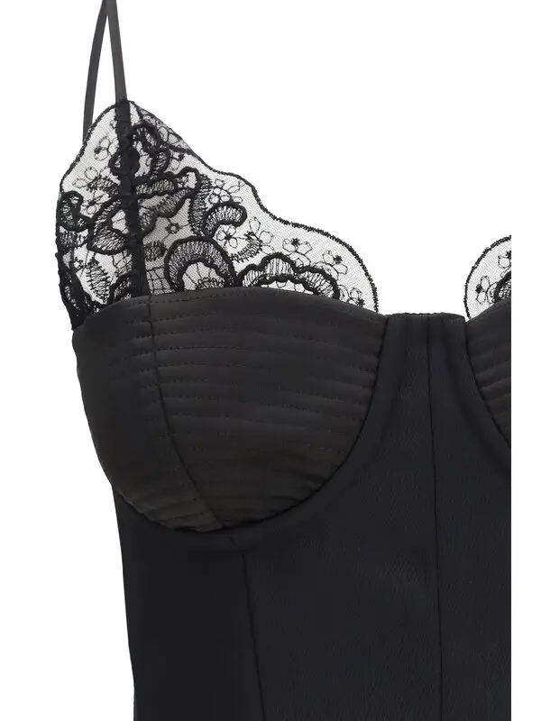 NISSA Wool-blend Lace Top
