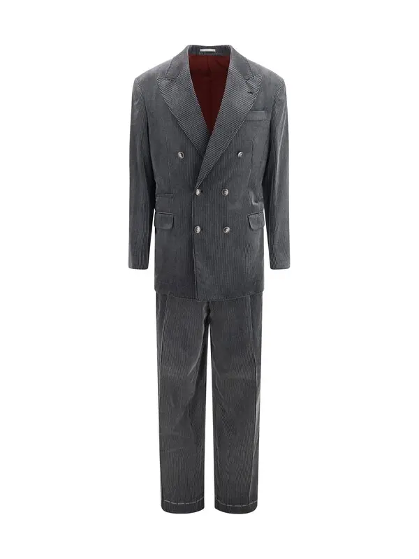 Brunello Cucinelli Ribbed Double-breasted Suit