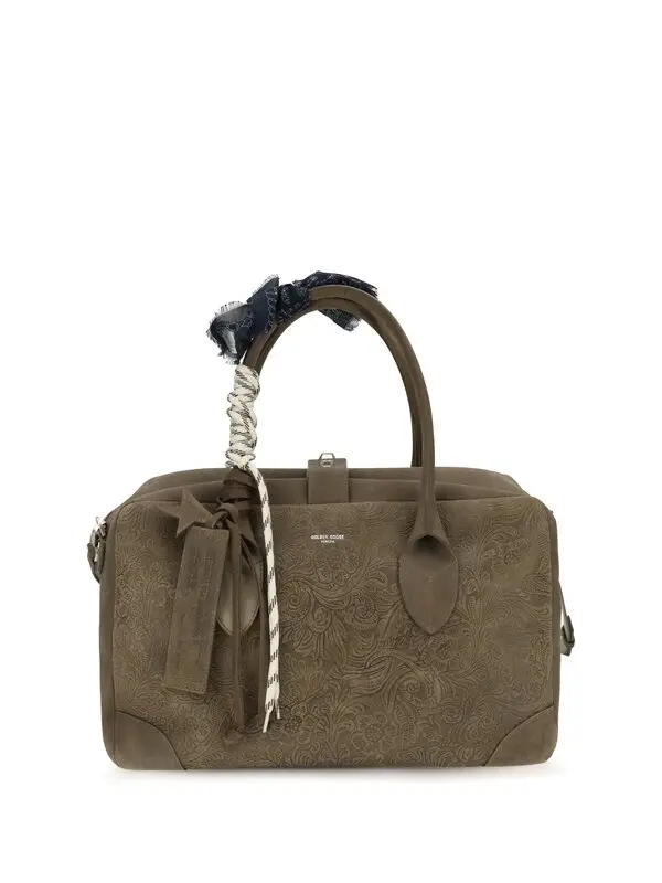 GOLDEN GOOSE Vita Medium Leather Travel Bag - Brown