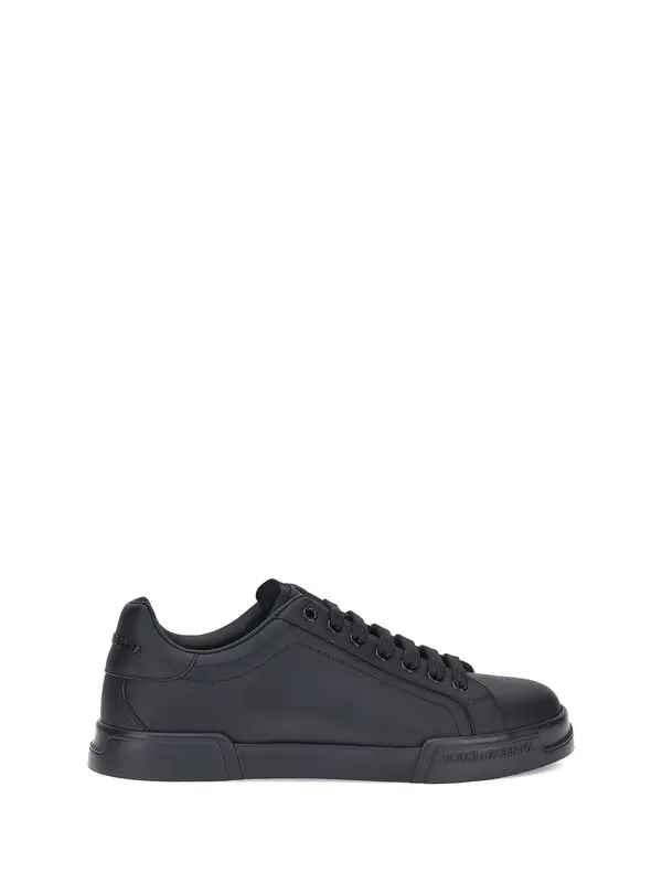 Dolce & Gabbana Leather Sneakers - Black