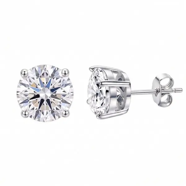 SOPHELIA Round Solitaire Stud Earrings For In 3 Sizes