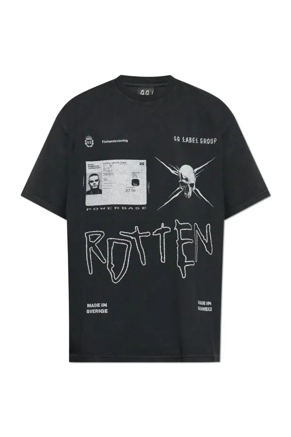 44 LABEL GROUP Graphic Printed Crewneck T-shirt