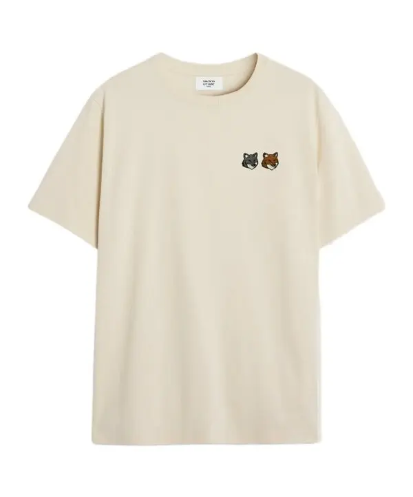 Maison Kitsuné Double Fox Head T-shirt - Latte
